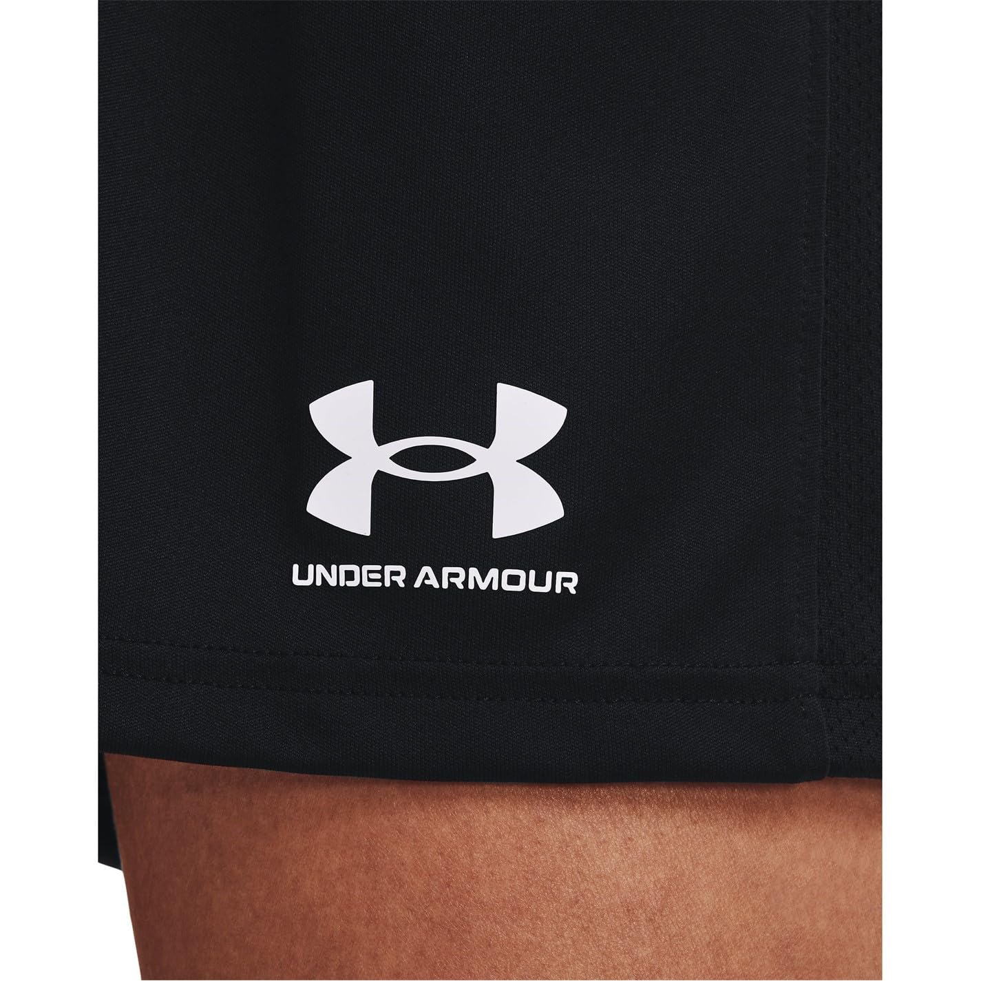 Under Armour Women's Challenger Knit Shorts, Black (001)/White, Medium