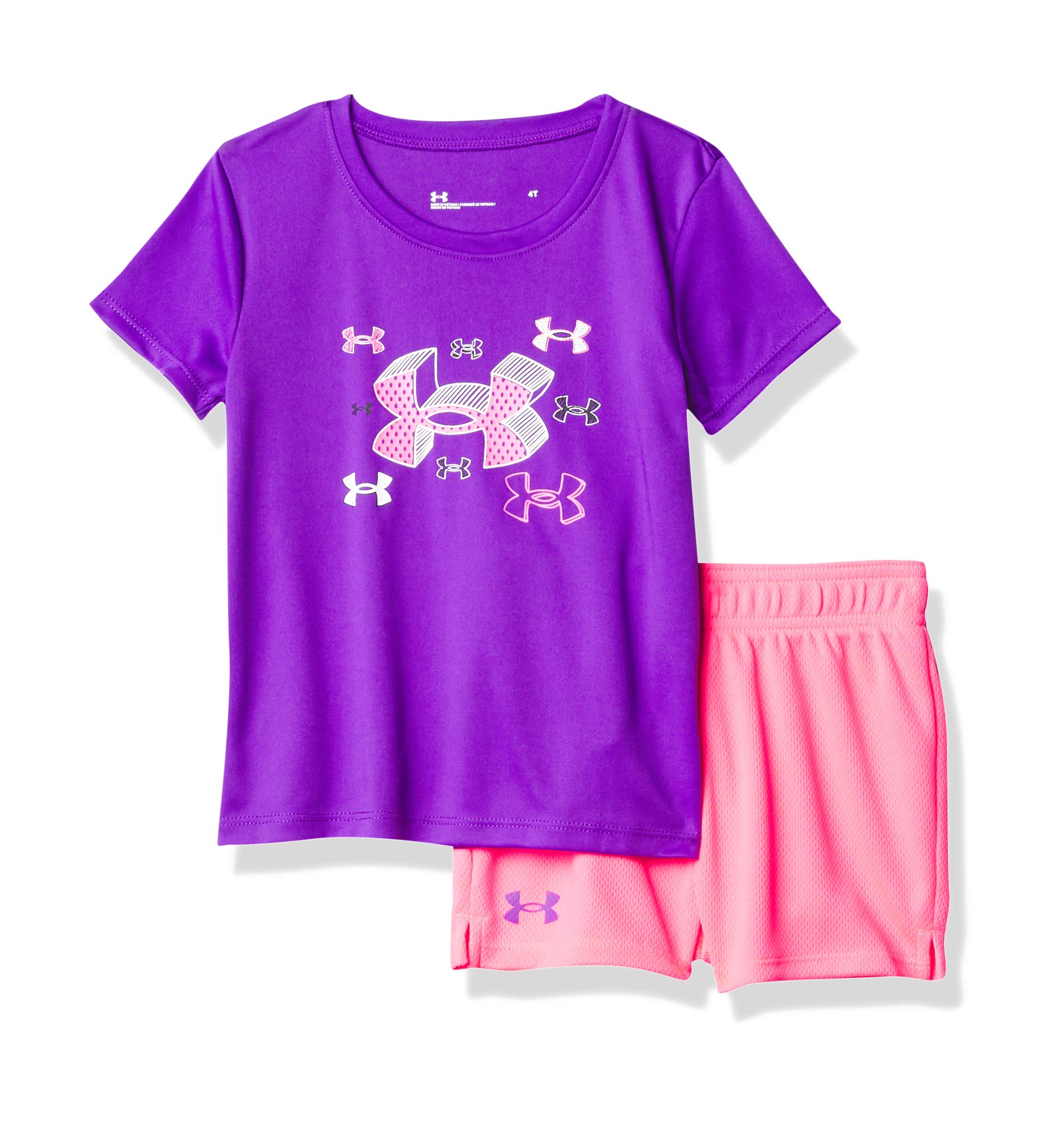 Under Armour UA GIRLS RUN THIS GAME BIKE SHORT SET, POP PINK S21, 18M