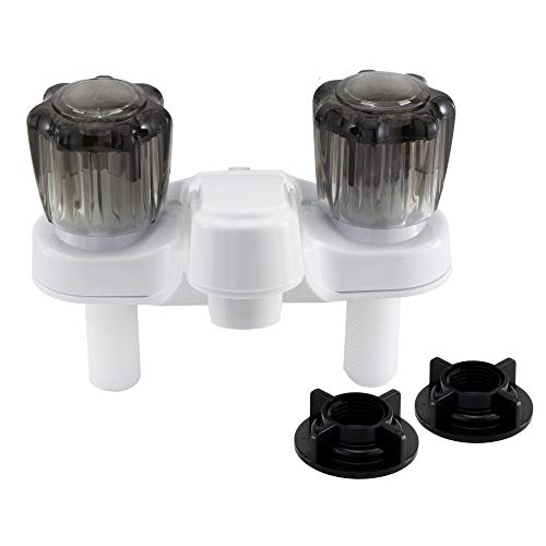 RecPro 4" RV Faucet | White | RV Bathroom Accessories | RV Bathroom Sink | Lavatory Faucet