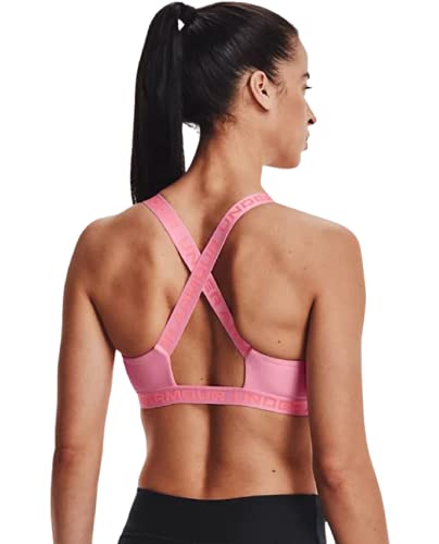 Under Armour Women's Wordmark Strappy Sportlette (Pink Future/Eclectic Pink - 674, Large)