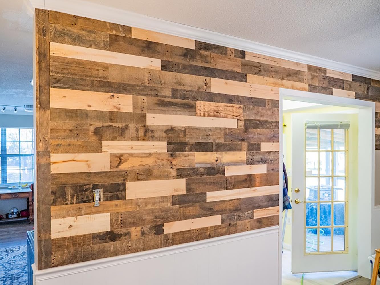 Vintage Harvest Antique Wood Planks, 100% Reclaimed Wood, Multi-Width, Multi-Color Kiln-Dried, Easy to Install, DIY Accent Wall for Your Home (10 sq. ft.)