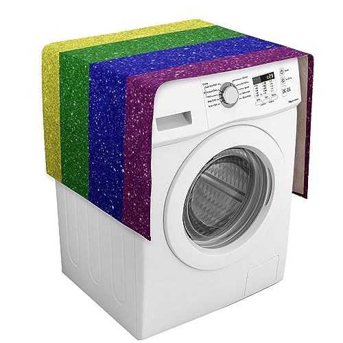 Rainbow Flag Gay Pride Washer and Dryer Covers Machine Top Cover Fridge Dust Cover for Home Kitchen