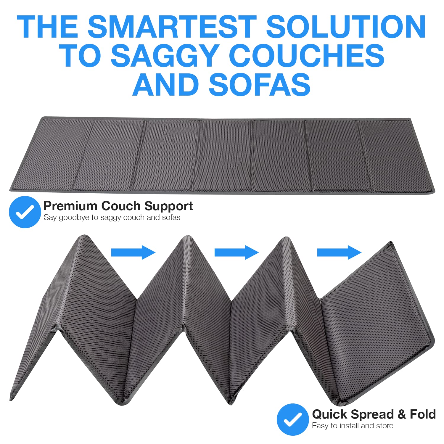 Tidy Zebra Sofa Support for Sagging Cushions β Luxury Extra Thick & Strong Sagging Couch Support Seat Saver! Best Cushion Support for Sagging Couch - 67" Wide, Couch Accessories to Repair as New!