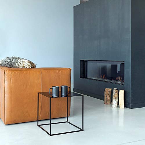 Saladplates-LXM End Tables Table,End Table,Bedside Sofa Side Table with Metal Frame,Coffee Snack Table for Home,Office,Bedroom,Living Room,Balcony[Black]