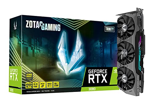 ZOTAC Gaming GeForce RTX™ 3080 Trinity LHR 12GB GDDR6X 384-bit 19 Gbps PCIE 4.0 Gaming Graphics Card, IceStorm 2.0 Advanced Cooling, Spectra 2.0 RGB Lighting, ZT-A30820D-10PLHR