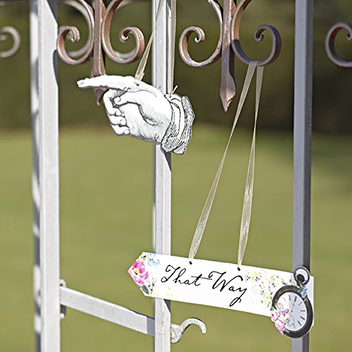 Talking Tables Truly Alice Mad Hatter Scene Setter Signs for a Tea Party or Wedding, Multicolor (8 Pack)