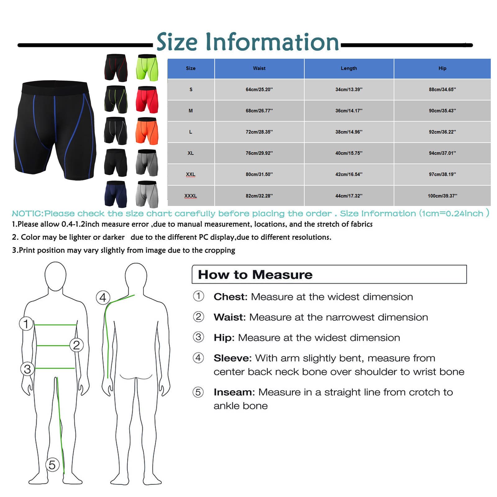 Underwear for Man Cool Dry Sports Tights Athletic Undershorts for Running Workout Training Mens (Black, L)