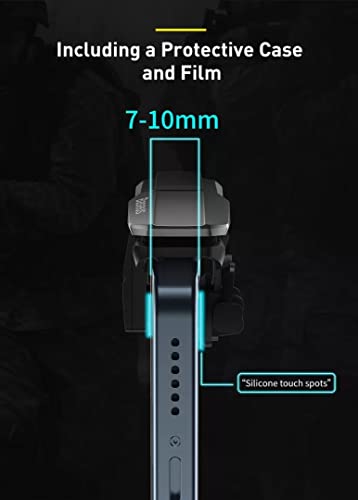 TEKTURN Rechargeable Auto Trigger Joystick for Mobile Gaming - 50 Shots/Sec, L1R1 Shoot, Sensitive External Controller for PUBG, Fortnite, and More - Compatible with Android & iOS Phones
