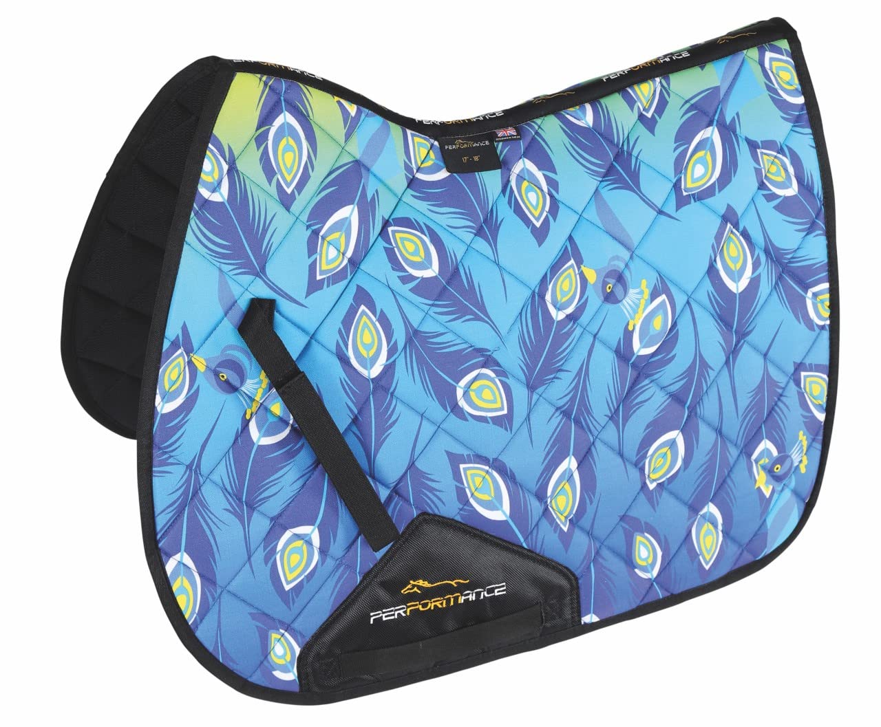 Shires Performance Sport Xc Horse Equine Saddle Cloth Pad Lime Peacock 17-18"
