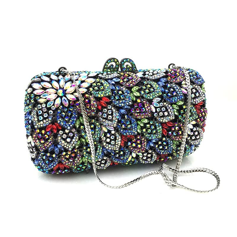 ZHUHW Clutches Women Evening Party Bag Crystal Purses Bridal Wedding Party Bag Crystal Clutches (Color : E)