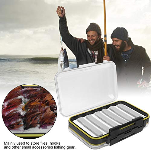 Ueohitsct Fly Fishing Box ABS Two‑Sided Transparent Lures Storage Case Fishing Gear Accessories