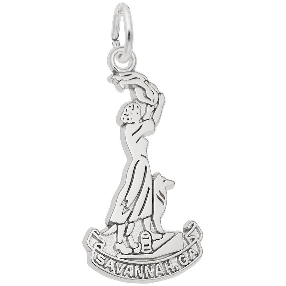 Rembrandt Charms 925 Sterling Silver Savannah Waving-Girl-Charm Pendant