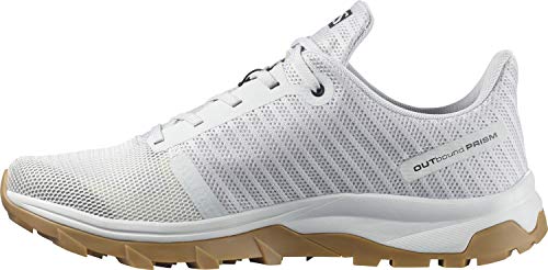 Salomon Outbound Prism Hiking Shoes for Men, Lunar Rock/Lunar Rock/Gum1a, 10