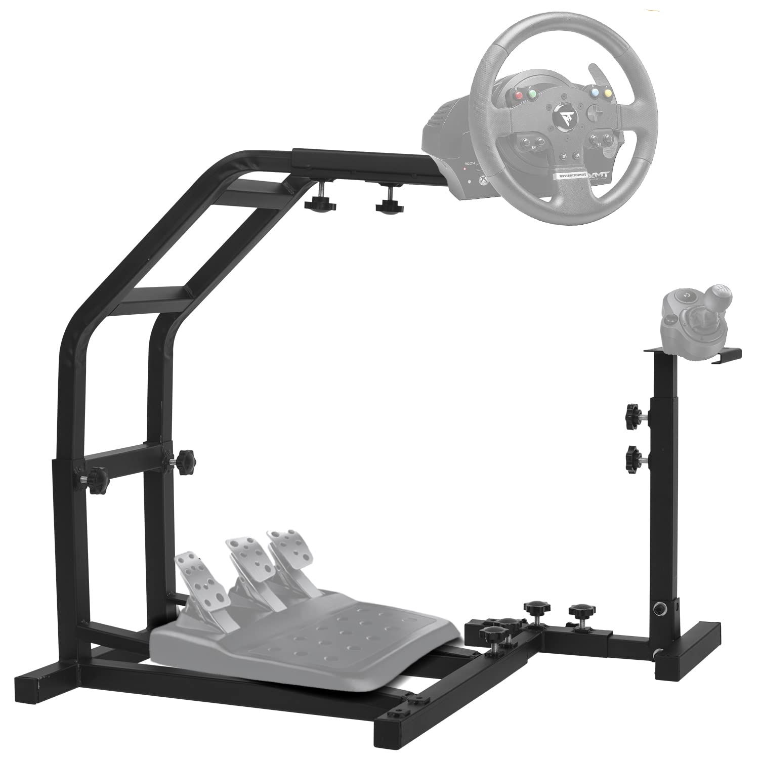 Upgrade Racing Wheel Stand for Logitech G920 G29, Adjustable Gaming Steering Wheel Stand, 2 Side Shifter Mount - Compatible for Ferrari Thrustmaster Fanatec PS4 Xbox Racing Simulator Stand