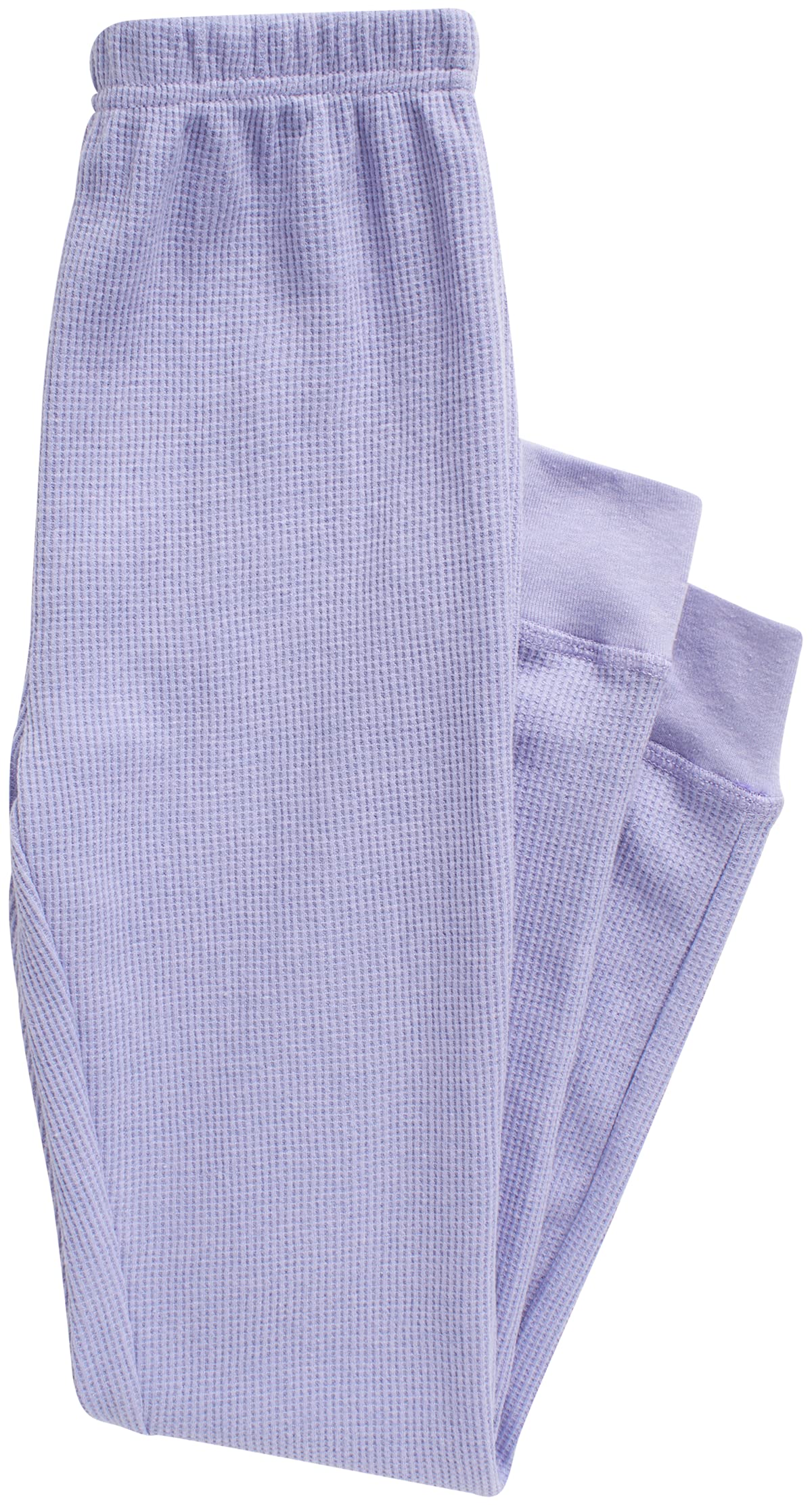 Rene Rofe Girls' Thermal Underwear Set - 2 Piece Waffle Knit Top and Long Johns (2T-16), Size 7-8, Lavender