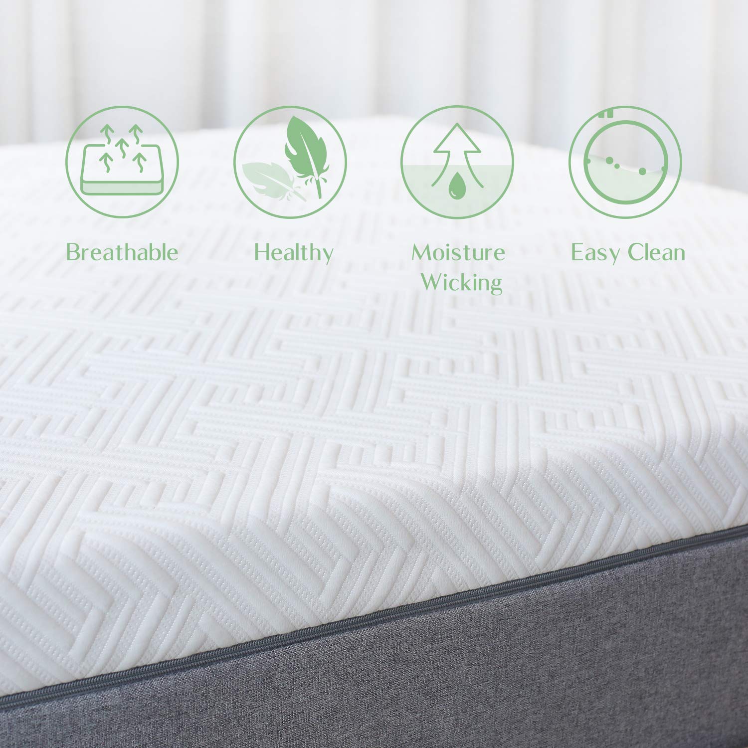 Novilla Twin XL Mattress, 12 Inch Gel Memory Foam XL Twin Mattress for Cool Night & Pressure Relief, Medium Plush Feel with Motion Isolating, Bliss
