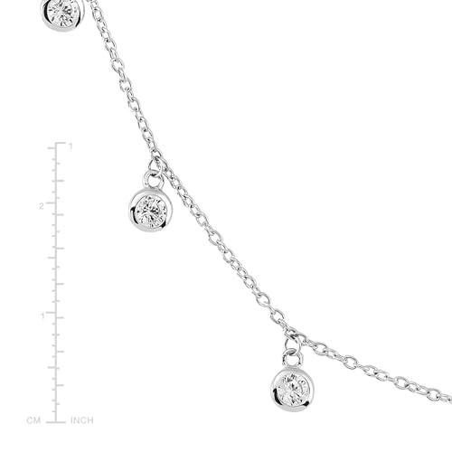 Silpada 'Marvel Around' Cubic Zirconia Necklace in Sterling Silver, 15" + 2"