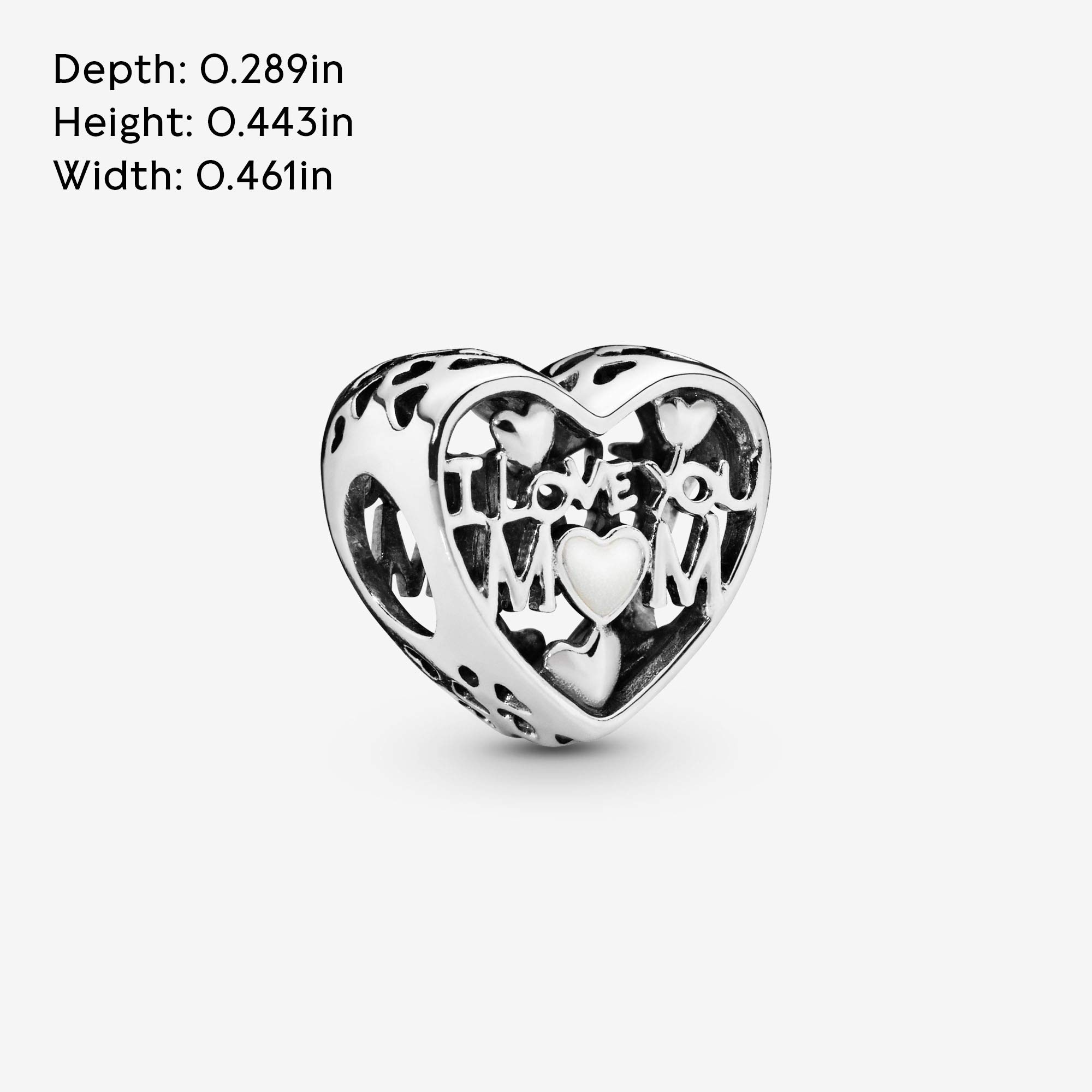 Pandora Jewelry I Love You Mom Heart Sterling Silver Charm