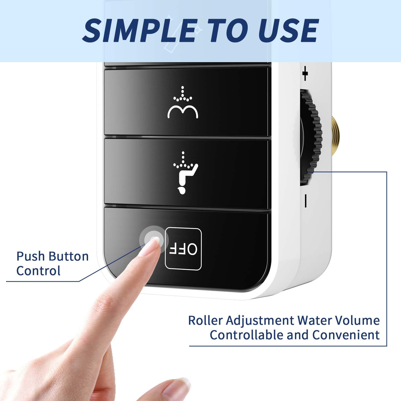 SAMSICHI Bidet Attachment for Toilet, Retractable Self Cleaning Cold Water Bidets for Existing Toilets, Bidet Toilet Seat Attachment with Pressure Controls, Bidet Attachment for Frontal & Rear Wash