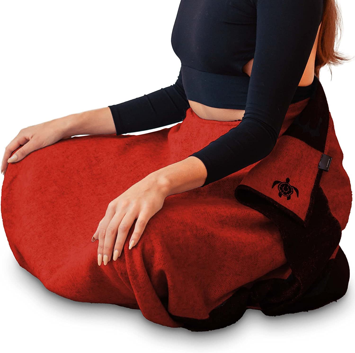 still and steady Meditation Blanket - Yoga Blanket - accessories for meditation mat, yoga mat (Red Wool)