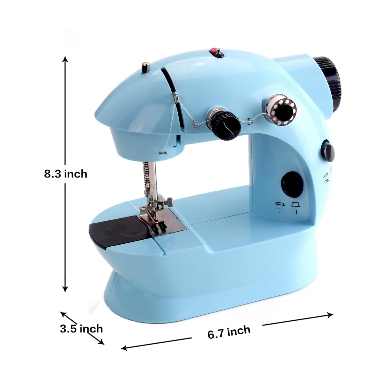 Mini Sewing Machine,small handheld Sewing Machine kit Portable Kids Electric Sewing Machine with Sewing Bag,Easy to Use, LED Light, Fast Stitch Suitable for Clothes,DIY Home Travel 1 (Blue)