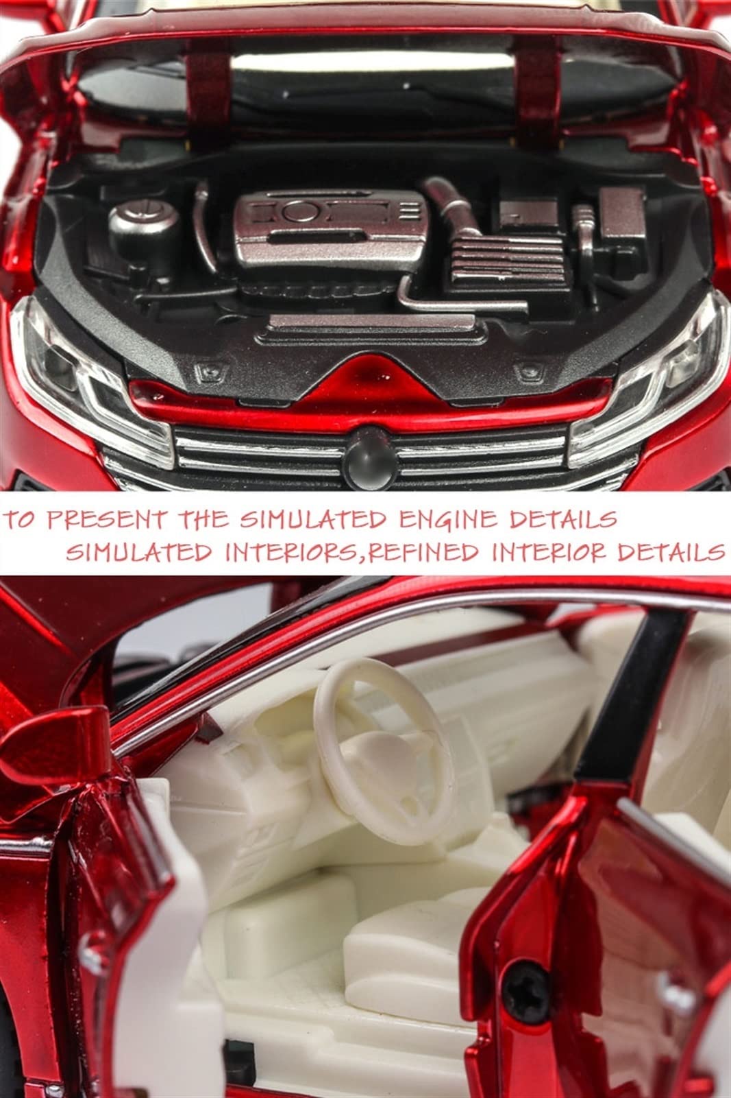 ZSQCVB 1:32 for VW-CC for Arteon Alloy Simulation Diecast Sound and Light Pull Back Toy Die Casting Car Model Boy Gift Ornament