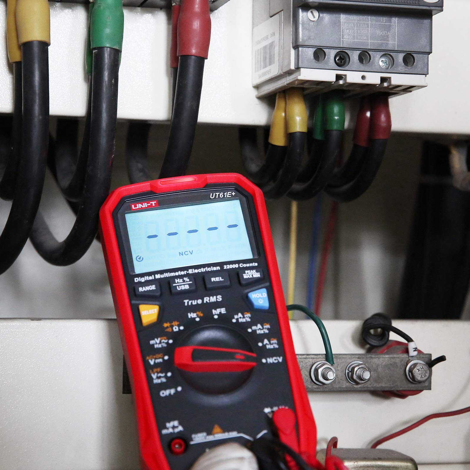 UNI-T Digital Multimeter UT61E Plus UT61E+ 22000 Counts True RMS 1000V AC DC USB Transmission NCV Voltage AC/DC Current Resistance Capacitance Frequency Duty Cycle Bandwidth hFE Peak Hold