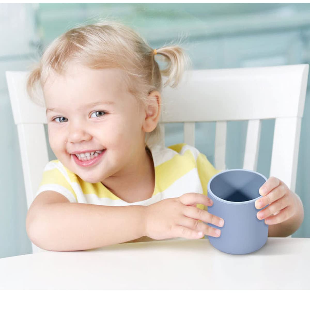 RUNDE Silicone Baby Feeding Set,Toddler Led Weaning Supplies with Suction Bowl Divided Plate Straw Sippy Cup,Bib,Spoon,Fork,Infant Self Feeding Eating Utensils (Pink),(TR-234)