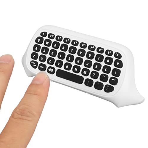 Wireless Controller Keyboard, Metal Dome Switch 3.5mm Interface Easy to Use Game Controller Keyboard for One S Game Console for X Series (White)
