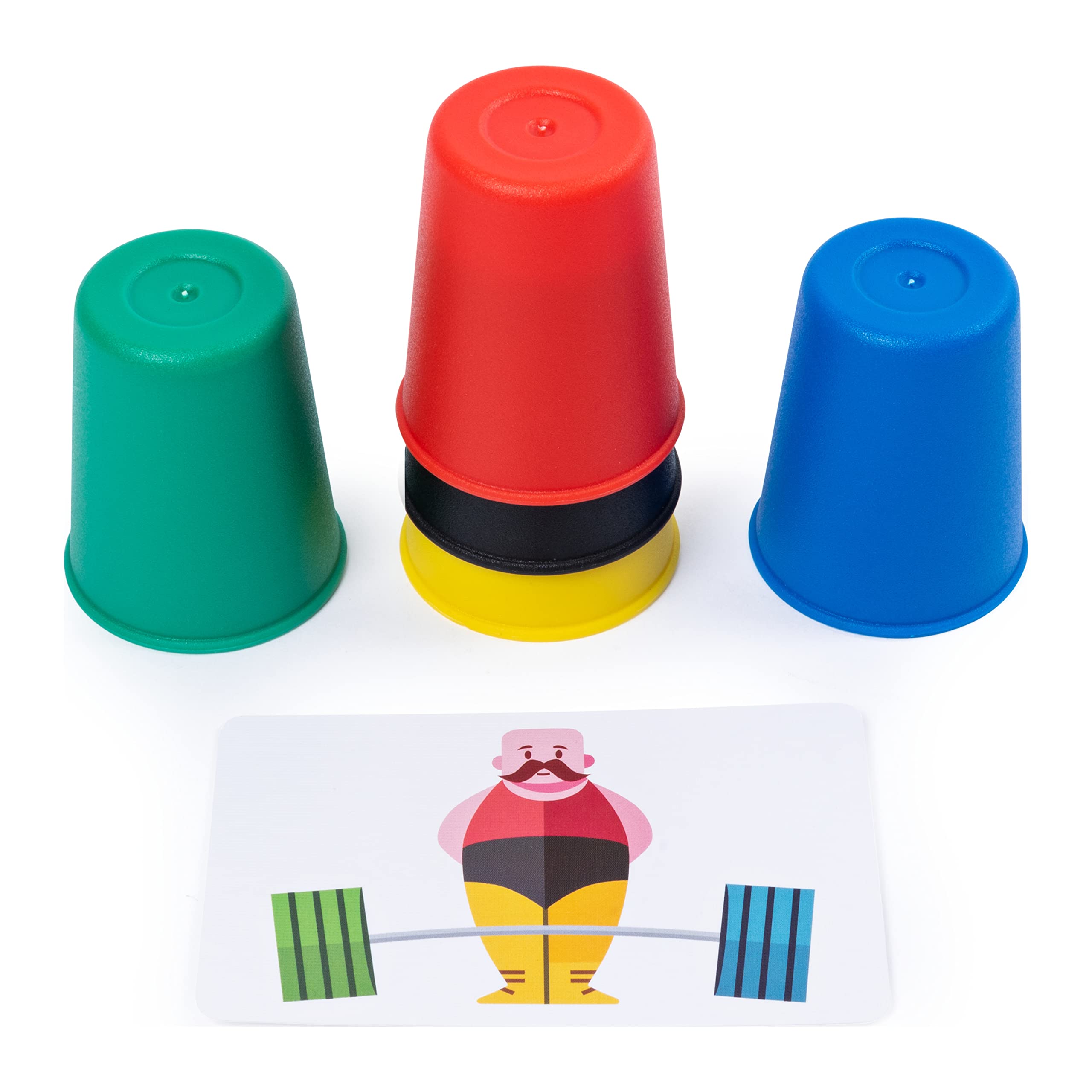 Quick Cups, Match βnβ Stack, Cup Stacking Family Game for Kids Aged 6 and up, by Spin Master Games