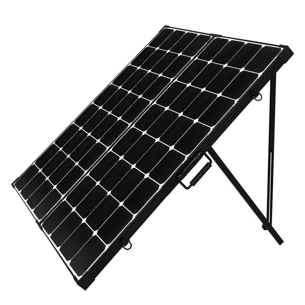 Renogy 200 Watt 12 Volt Eclipse Monocrystalline Off Grid Portable Foldable Solar Panel Suitcase Built-in Kickstand (Renewed)