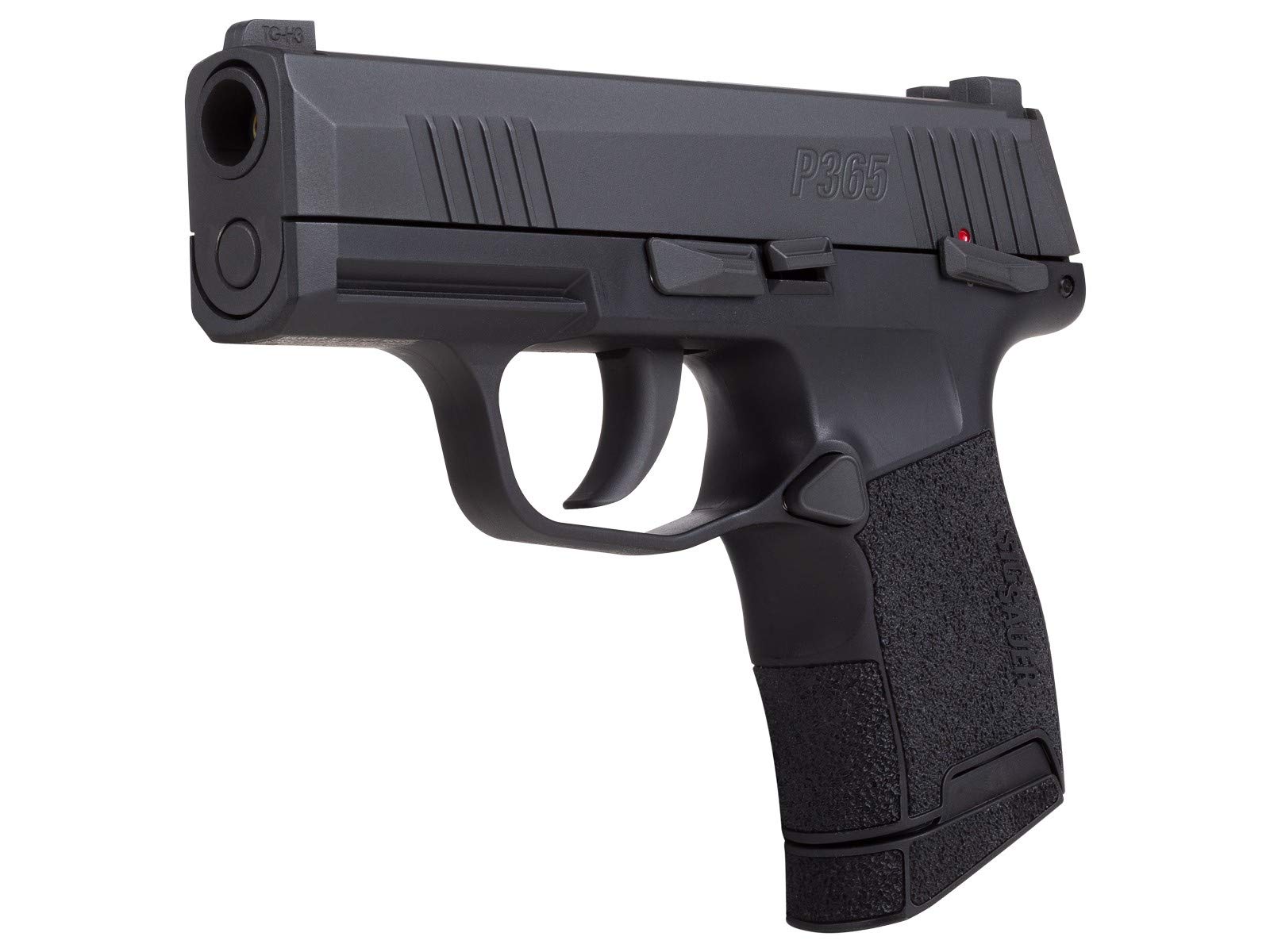 Sig Sauer P365 BB Blowback Air Pistol with CO2 12 Gram (5 Pack) and Pack of 100 Airgun .177/4.5mm Steel BBS Bundle