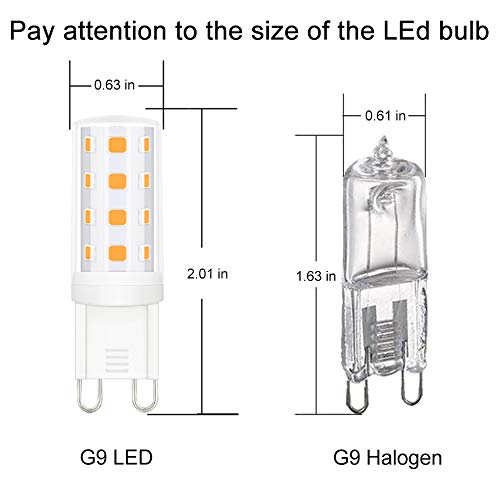 Small frog G9 Led Bulbs Dimmable 3W (40W Halogen Equivalent) Daylight White 5000k G9 Bi Pin Base 380 Lumen, Pack of 12
