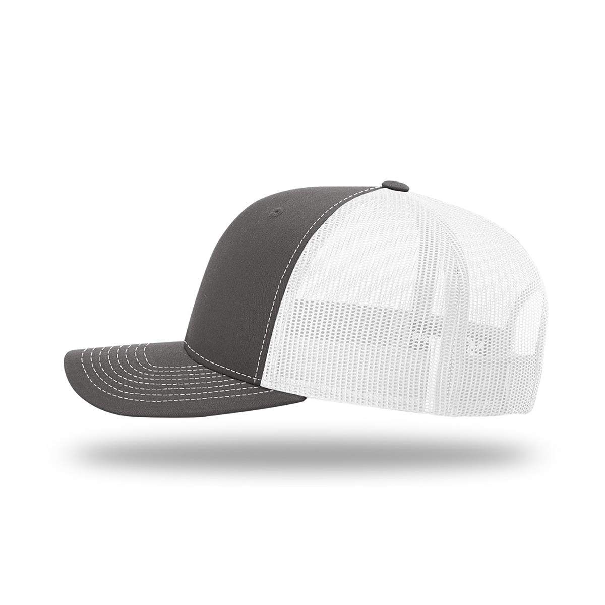 Printed Kicks Don’t Tread On Me Lower Left Back Mesh Hat Gadsden Flag Cap Snake - Hats for Men and Hats for Women (Charcoal Front/White Mesh)