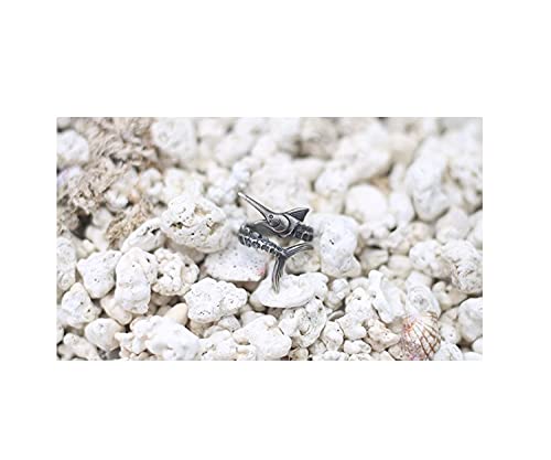 The old Man and the Sea Marlin Fish Ring Retro Copper Inspirational Ring Open Adjustable Ring for Women Men