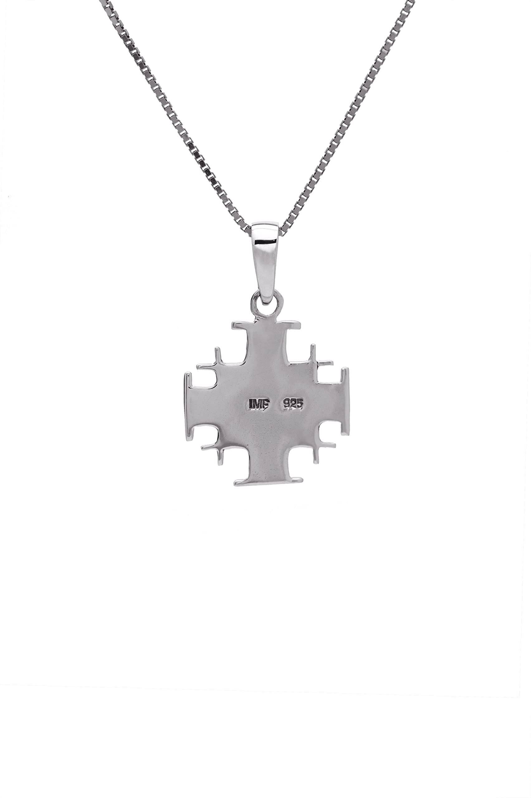 The Peace of God Nano Sim New Testament Silver Pendant - Jerusalem Cross