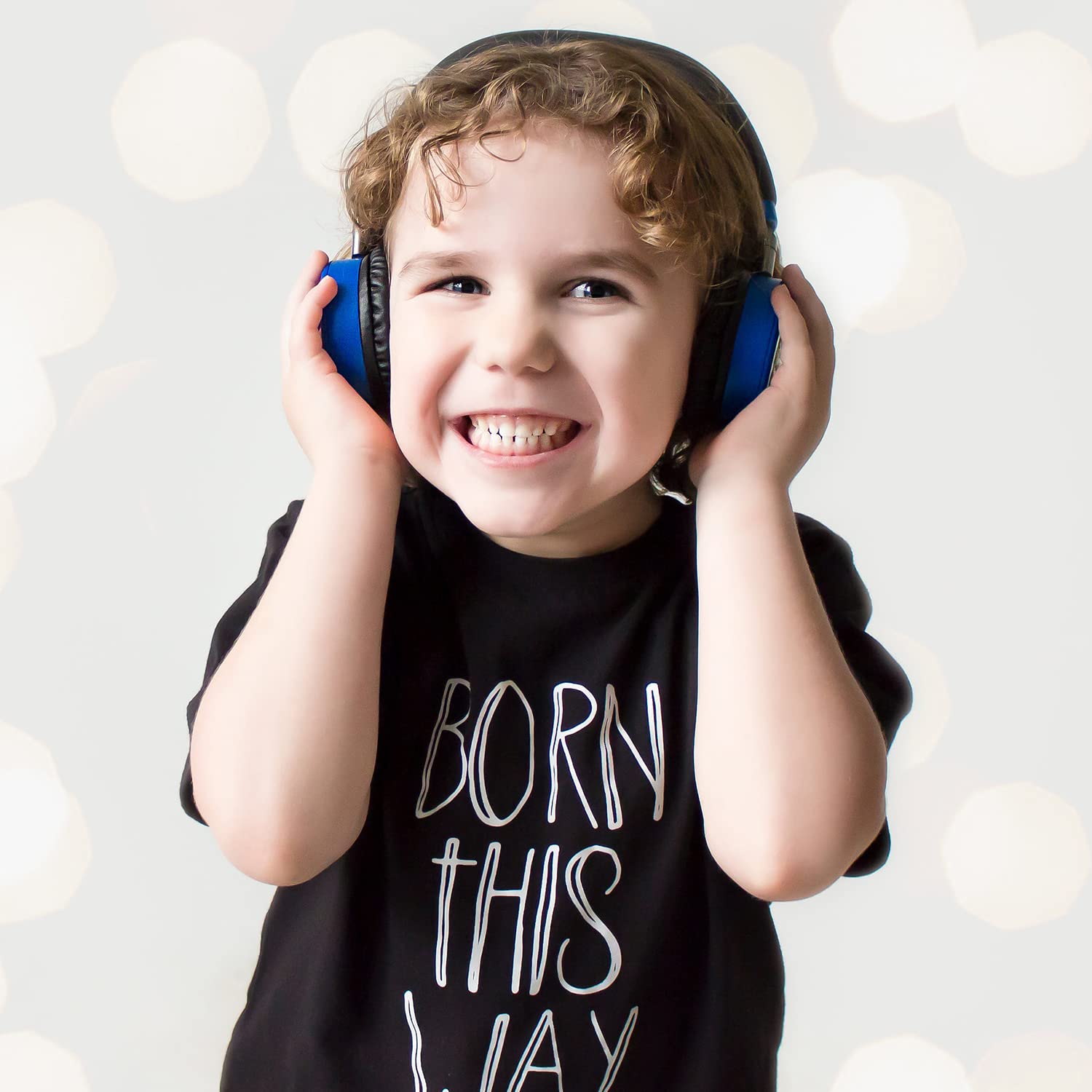 Puro Sound Labs JuniorJams Volume Limiting Headphones for Kids 3+ Protect Hearing – Foldable & Adjustable Bluetooth Wireless Headphones for Tablets, Smartphones, PCs – 22-Hour Battery Life, Blue