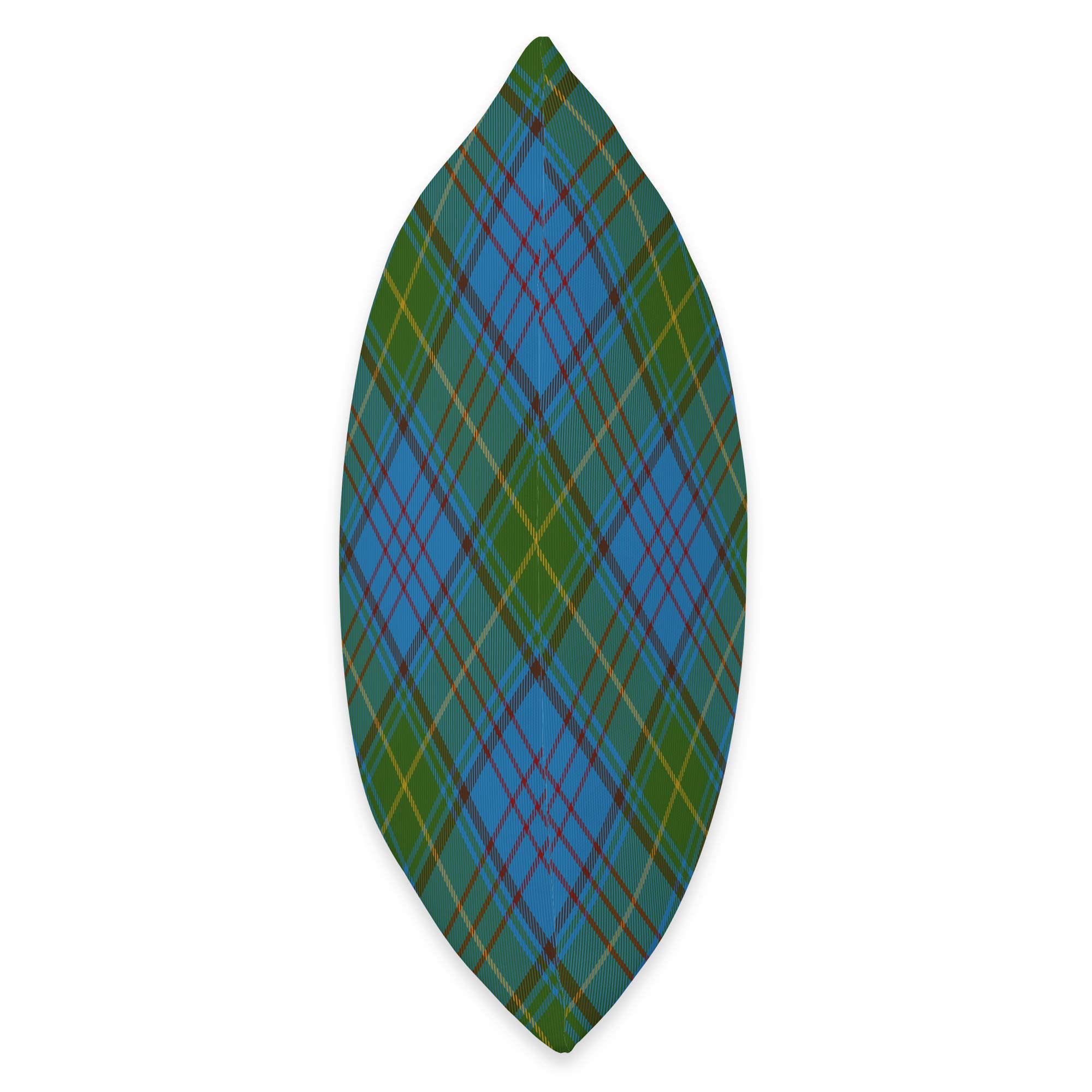 The Celtic Flame Plaid Tartans County Donegal Irish Tartan Plaid Throw Pillow, 16x16, Multicolor