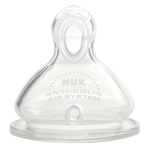 NUK Wide Neck Latex Teat x2-6-18m - Large Hole