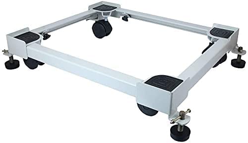 SK Traders TAFTA Heavy Duty Front/Top Load Washing Machine/Refrigerator Trolley Stand 99.9% Made of Metal (Weight Lift Upto 44Kg) Black