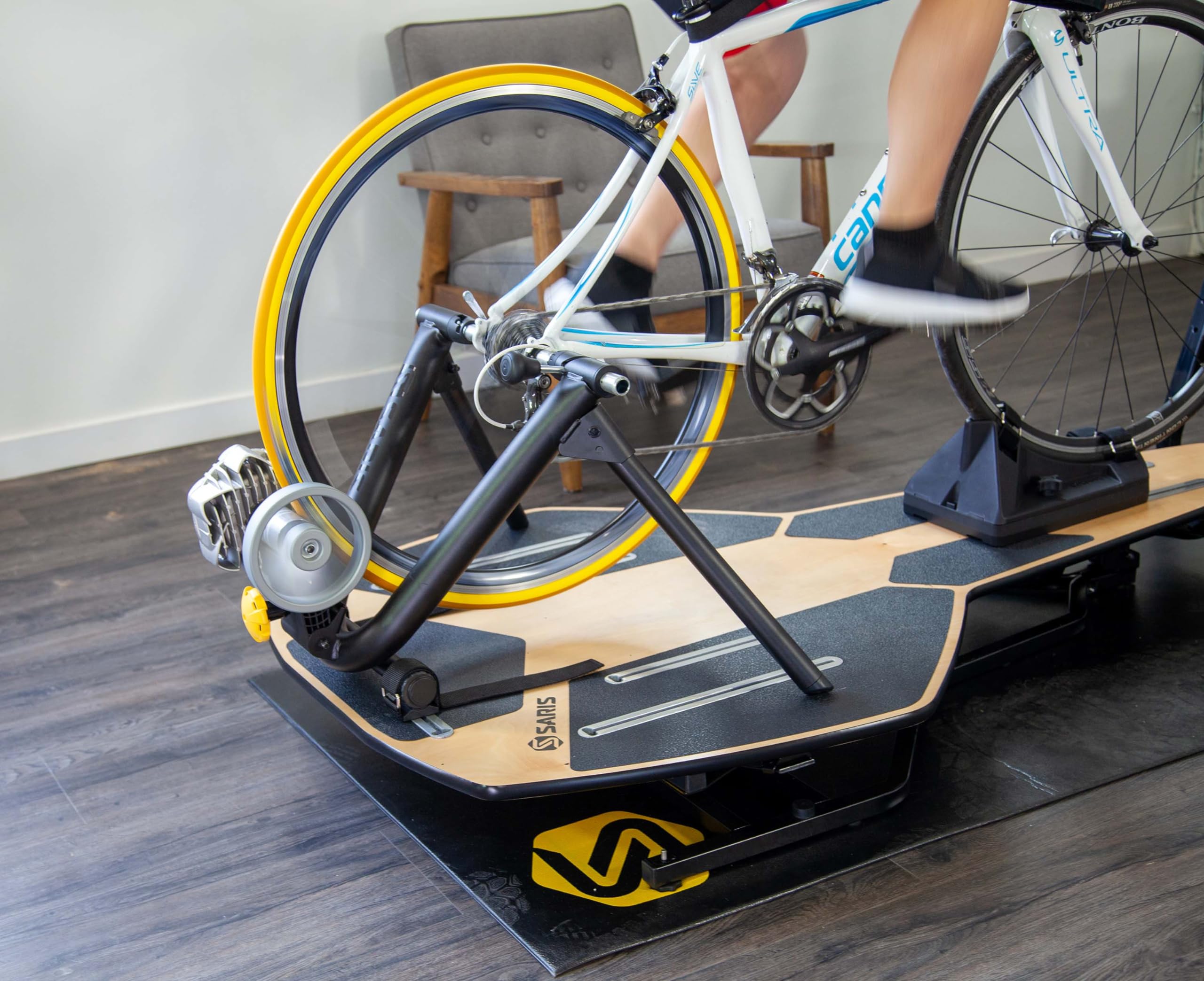 Saris MP1 Nfinity Motion Platform - Adult Bike Trainer Platform, Indoor Exercise Bike Trainer Stand with Nfinity Technology, Engage More Muscles, Adjustable Touch Points