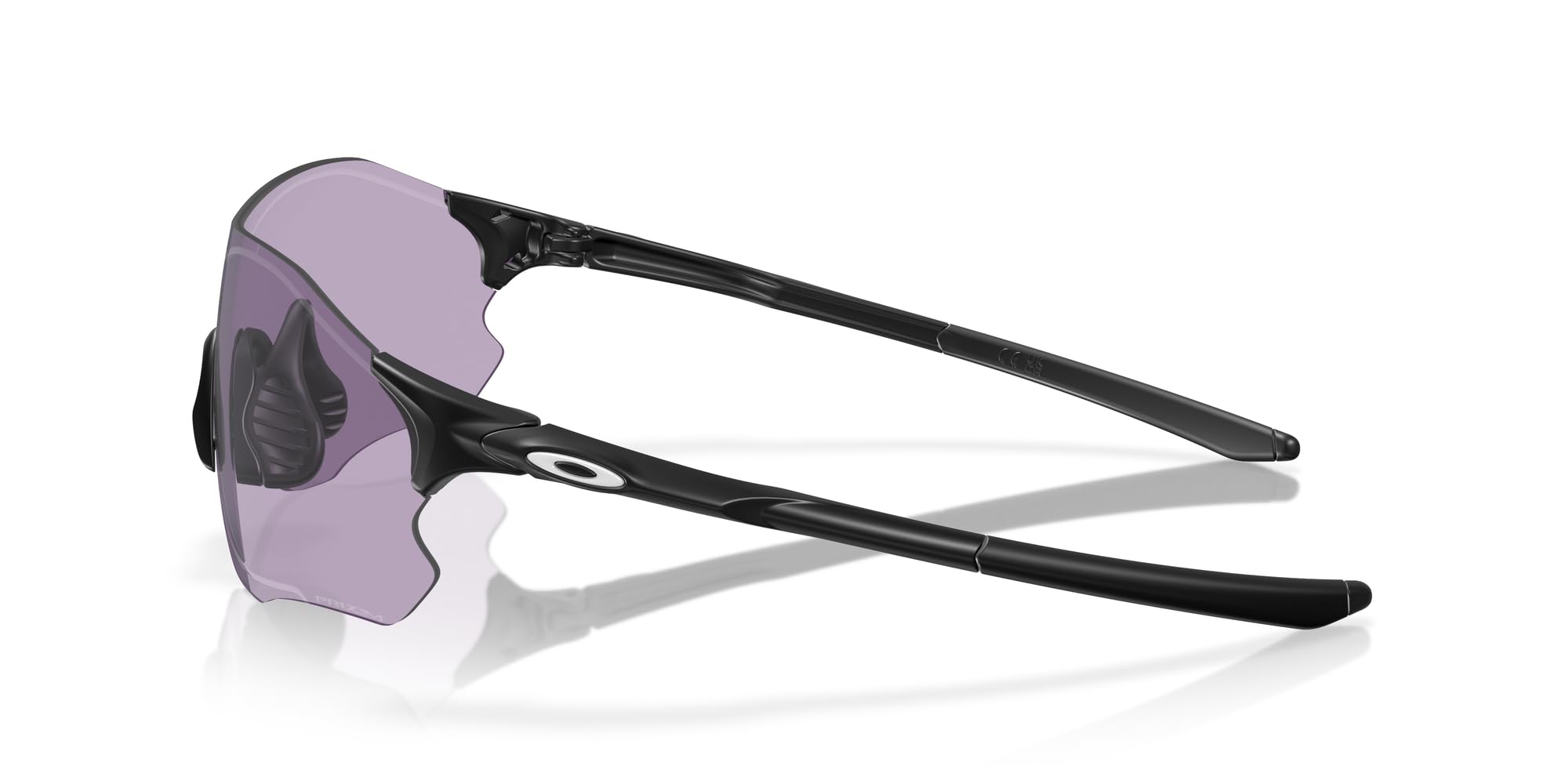 Oakley Men's OO9313 Evzero Path Bridge Fit Rectangular Sunglasses, Polished Black/Prizm Low Light, 38 mm
