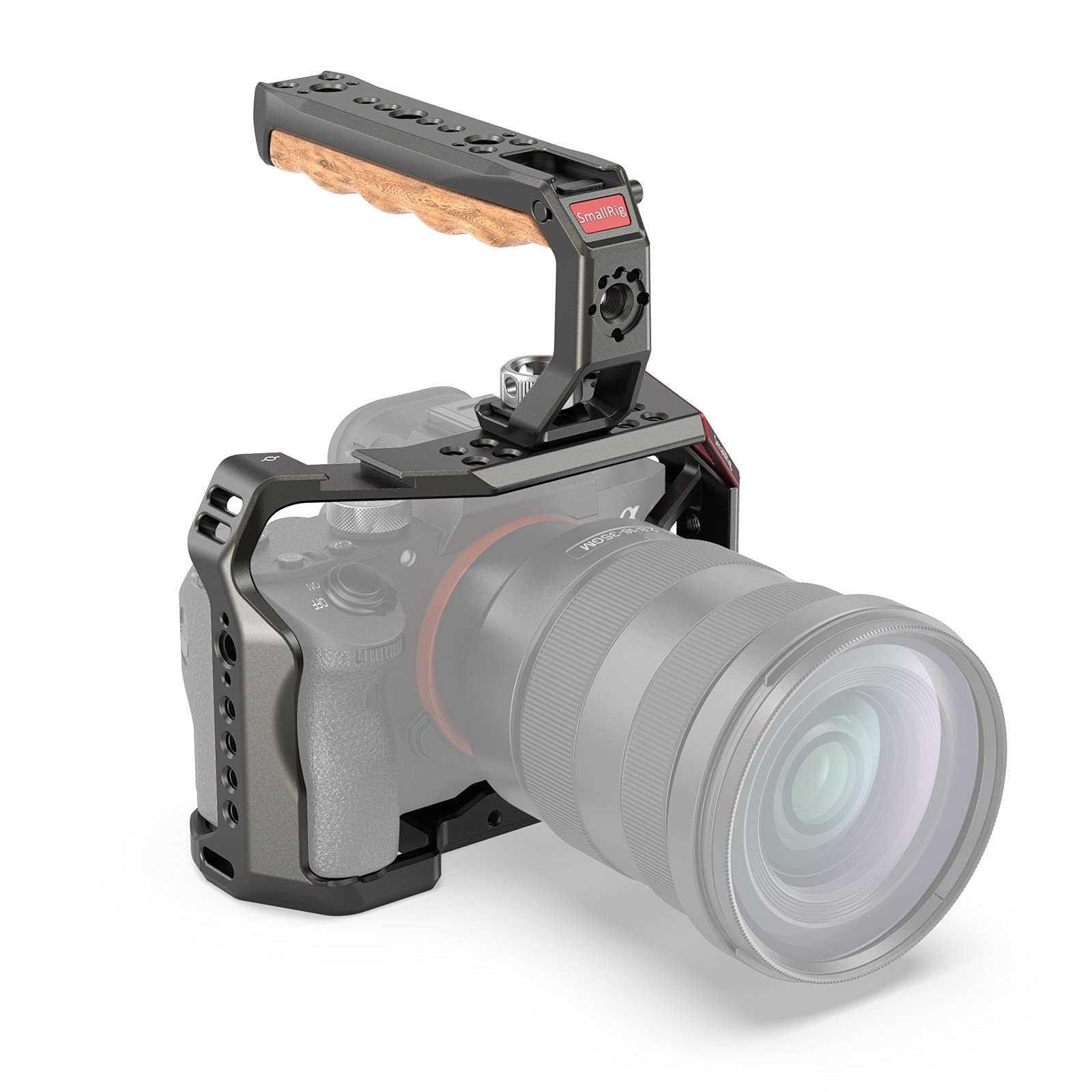 SmallRig Full Cage and Handle Kit for Sony A7 III & Sony Alpha 7III and A7R III with Built-in Locating Holes for ARRI and Cold Shoe Mount - KCCS2694