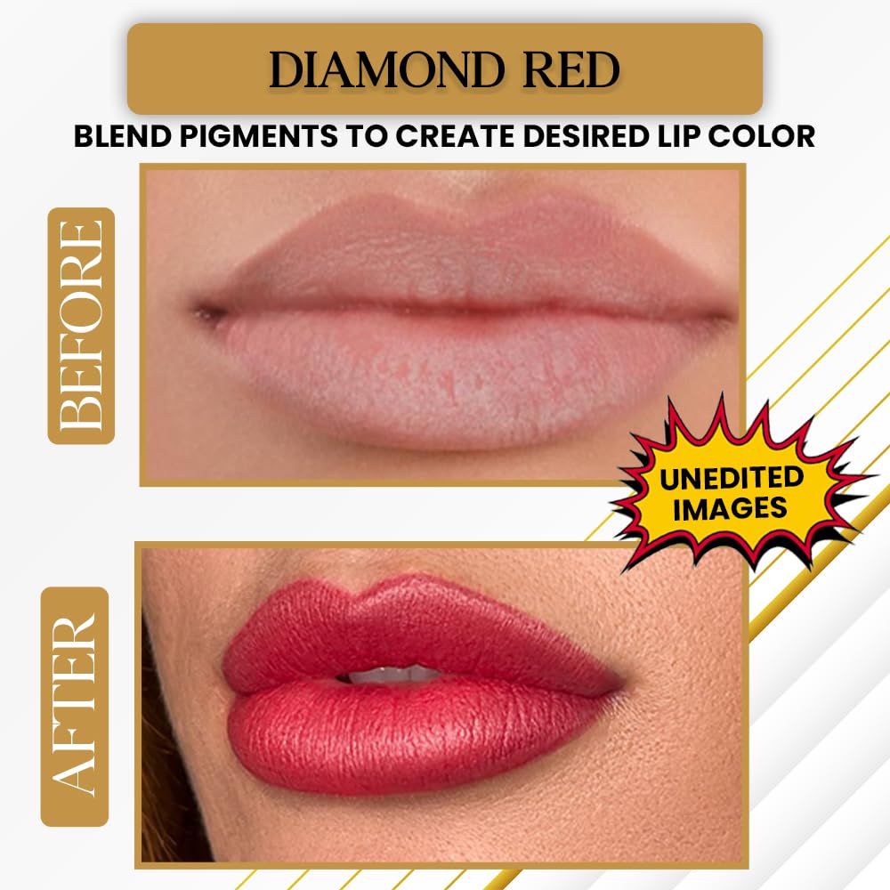 Nadja Aoki Lip Blushing Pigments Ink - Microblading Lip Pigments for Permanent Lip Color β Professional Lip Tattoo Pigments - Nude C3-12mL | 0.43 FL Oz