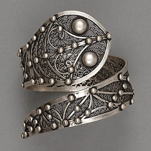 Vintage Jewelry Retro Carving Snake Ring Exaggerated Personality Retro Statement Rings For Women
