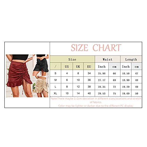 Womens Red Skirt Plus Size Teacher Outfits for Women Long Pleated Zipper Fishtail Print Leopard Sexy Satin
