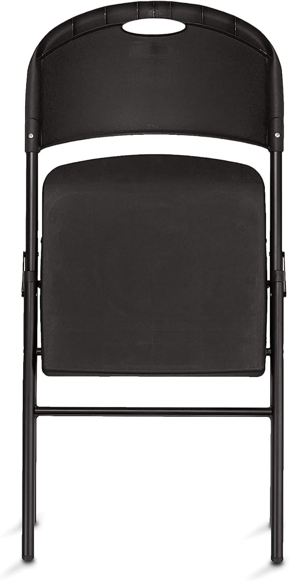 Practical and Sturdy: Folding Plastic Chairs 4-Pack with 350-Pound Capacity in Black