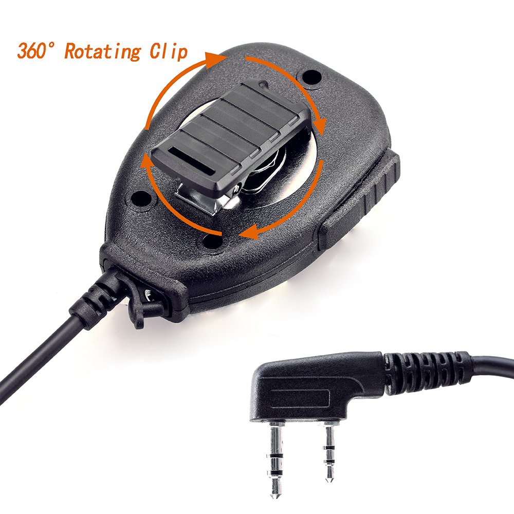 Remtise Walkie Talkie Handheld Speaker Mic, Shoulder Microphone for BaoFeng UV-5R 5RA 5RB 5RC 5RD 5RE 5REPLUS 3R+ Two Way Radio Accessories