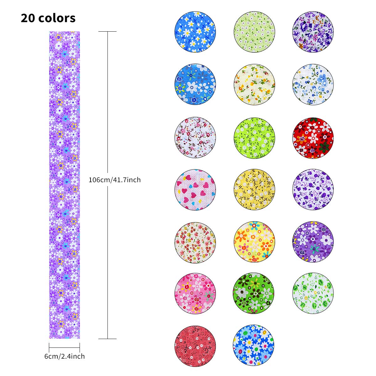 Pralb Miniatures Jelly Roll Collection 40 Precut 2.5-inch x 42 inch Quilting Fabric Strips