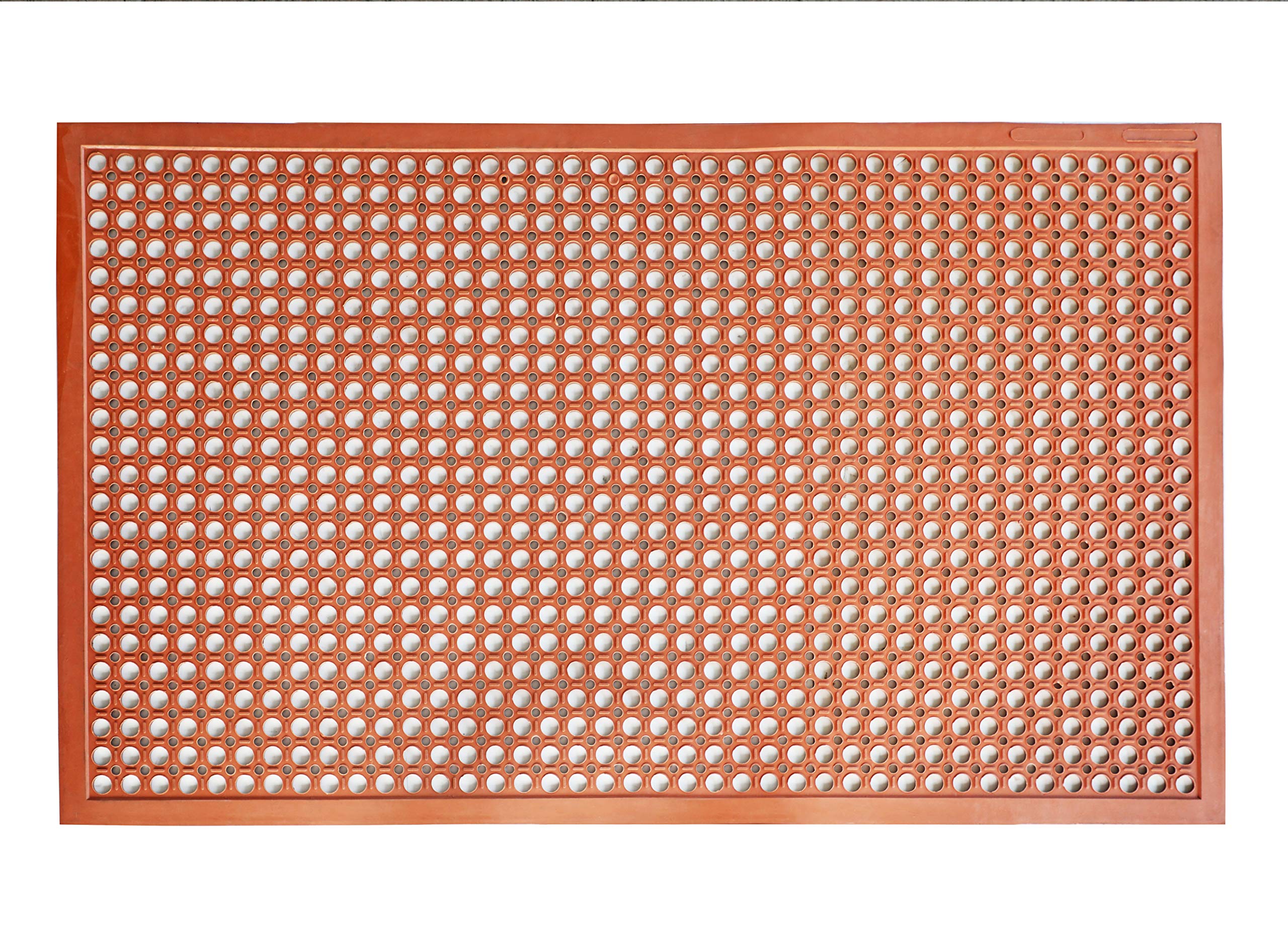 New Star Foodservice 533517 Commercial Grade Grease Resistant Anti-Fatigue Rubber Floor Mat, 36" x 60", Black